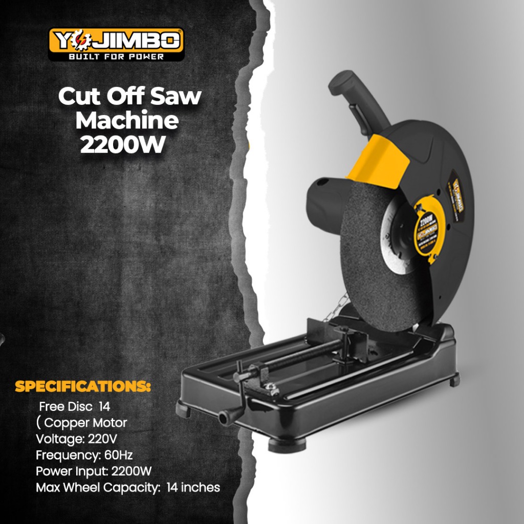 Yojimbo Cut Off Saw Machine with Free Disc 2200W 14 ( Copper Motor ...