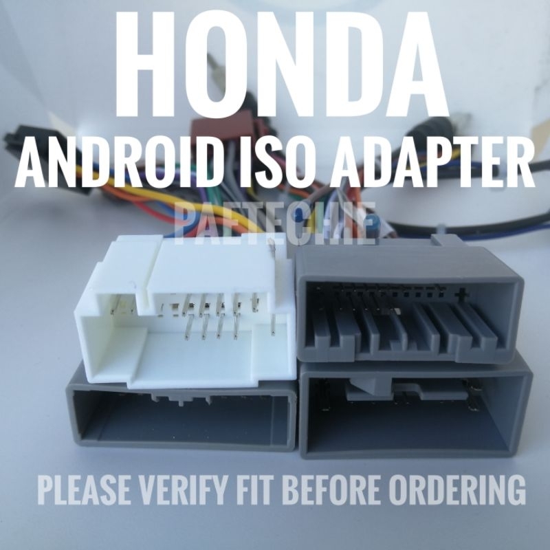 Connect Android ISO Head Unit to Honda Harness Adapter Connector Car ...