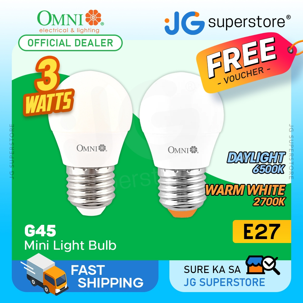 OMNI LED Lite G45 Mini Light Bulb 3W 220V E27 Base - 6500K/2700K CT ...