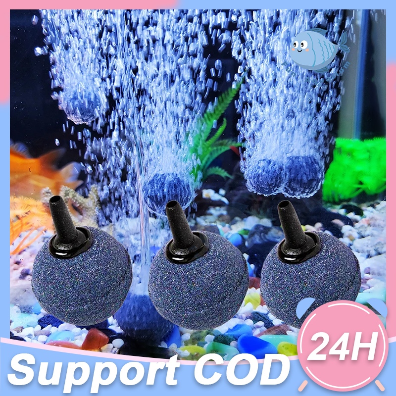 Round Air Bubble stone Aquarium Cylindrical Inflatable Stone Oxygen ...