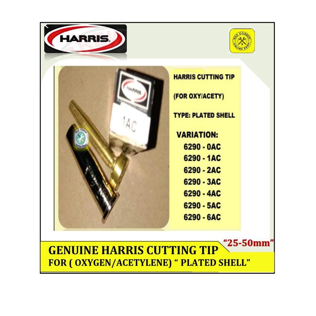 HARRIS CUTTING TIP For (Oxygen/Acetylene ) ( 0AC, 1AC, 2AC, 3AC, 4AC ...
