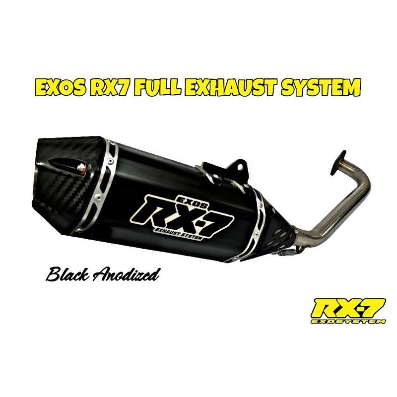 EXOS RX7 Full Exhaust System (Scooter/Black) | Shopee Philippines