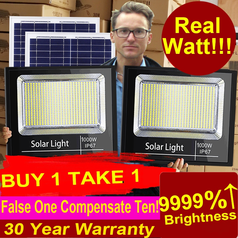 Real Watts solar light outdoor waterproof IP67 solar lights indoor led ...