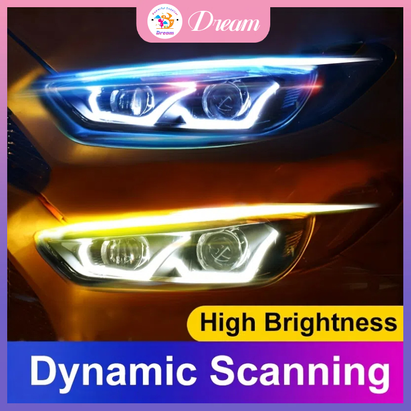 LED DRL Car Daytime Running Light Flexible Waterproof Strip Auto ...