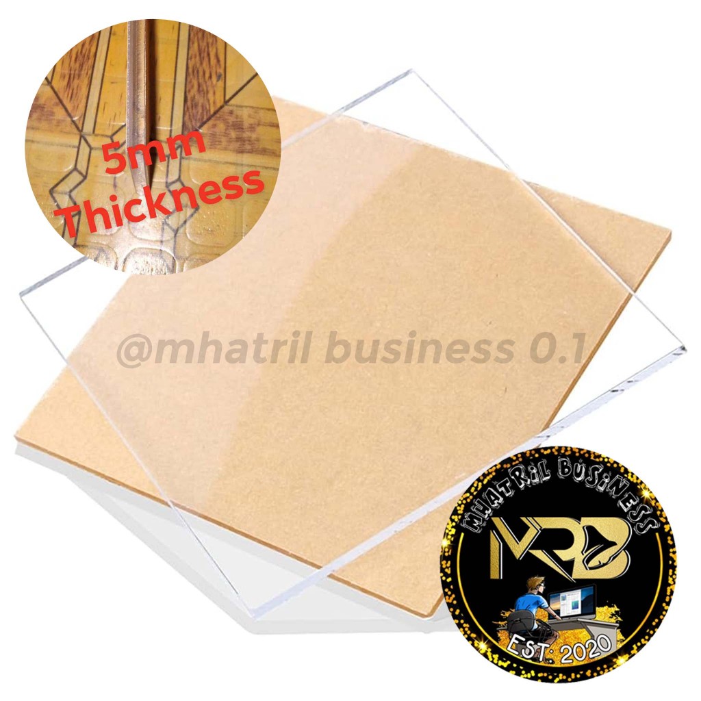 5mm Clear Acrylic Sheet Plastic Plexiglass Pre-Cut & Customized Size ...