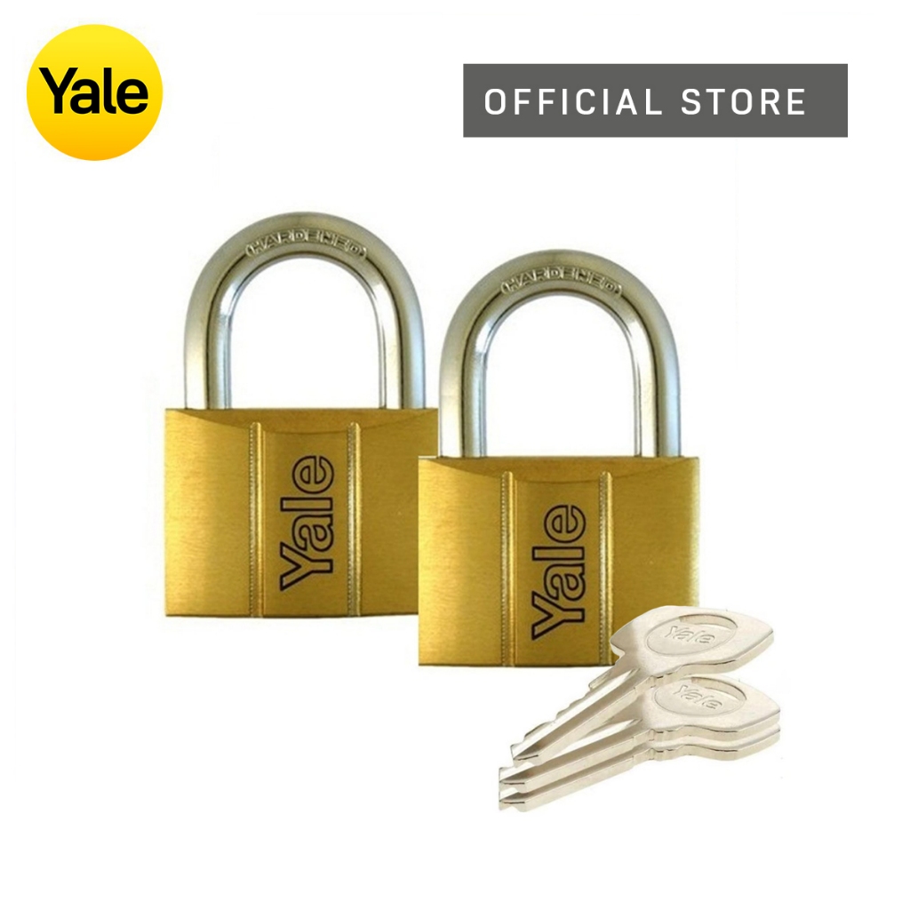 Yale V140.50 Keyed Alike 2 Brass Padlock 50mm | Shopee Philippines