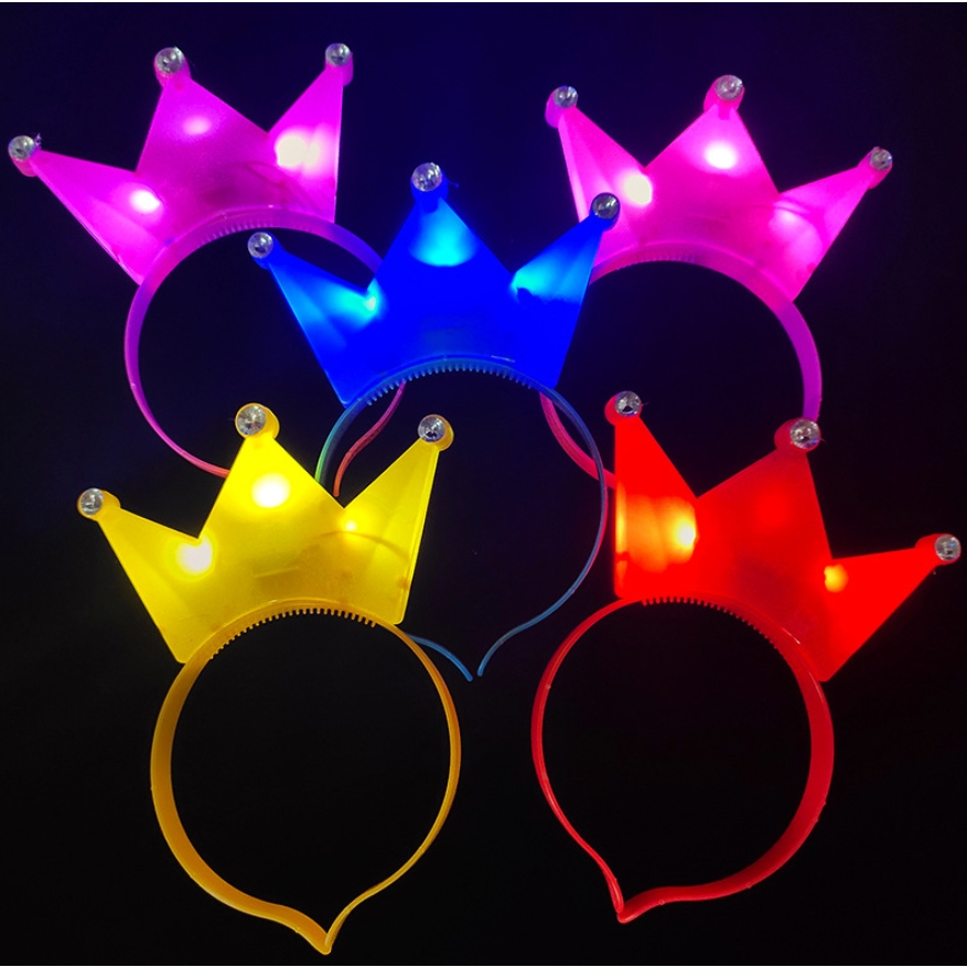 LED Crown Headband Personalized Blinking Flashing Cheering Party ...