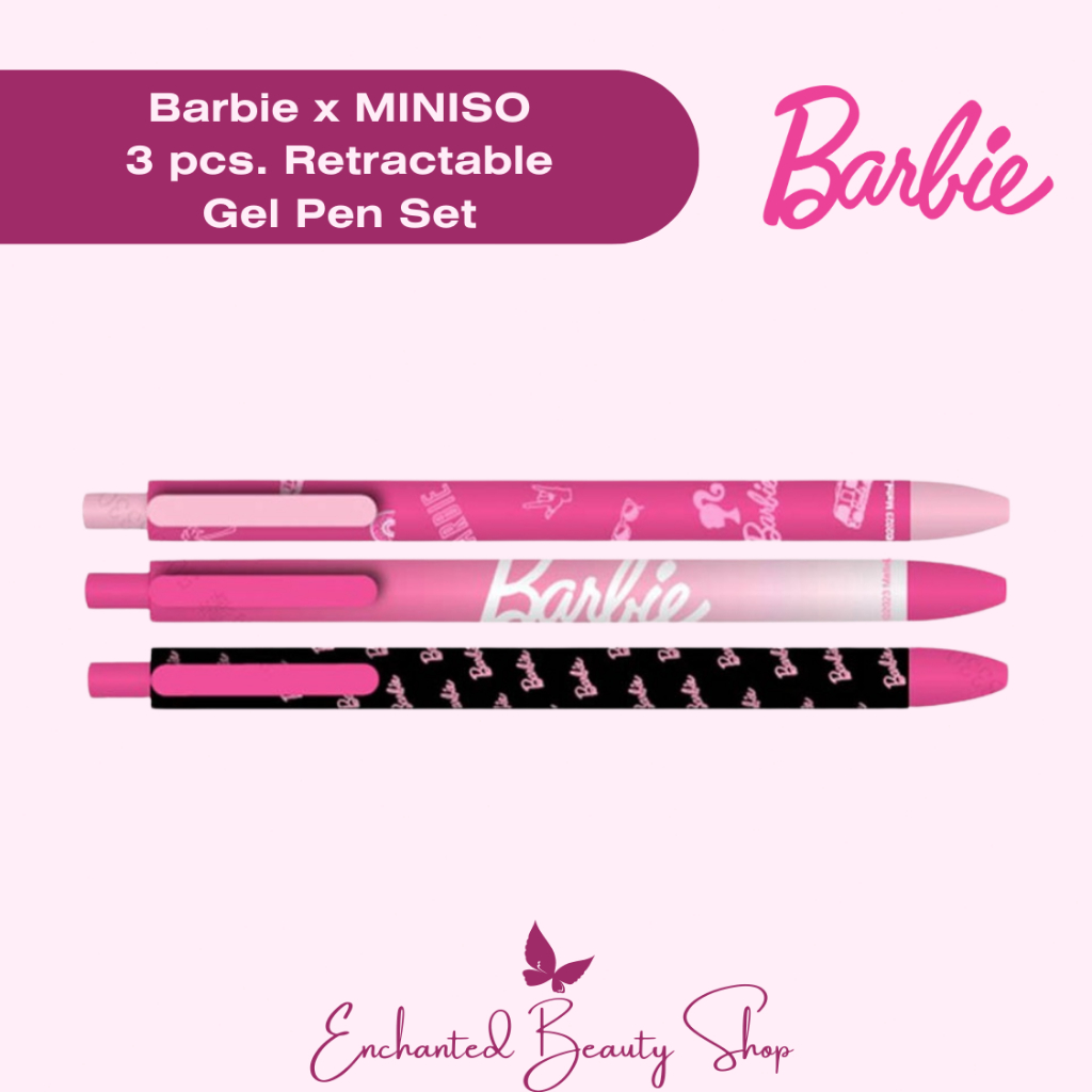 Barbie x MINISO 3 pcs. Retractable Gel Pen | Shopee Philippines