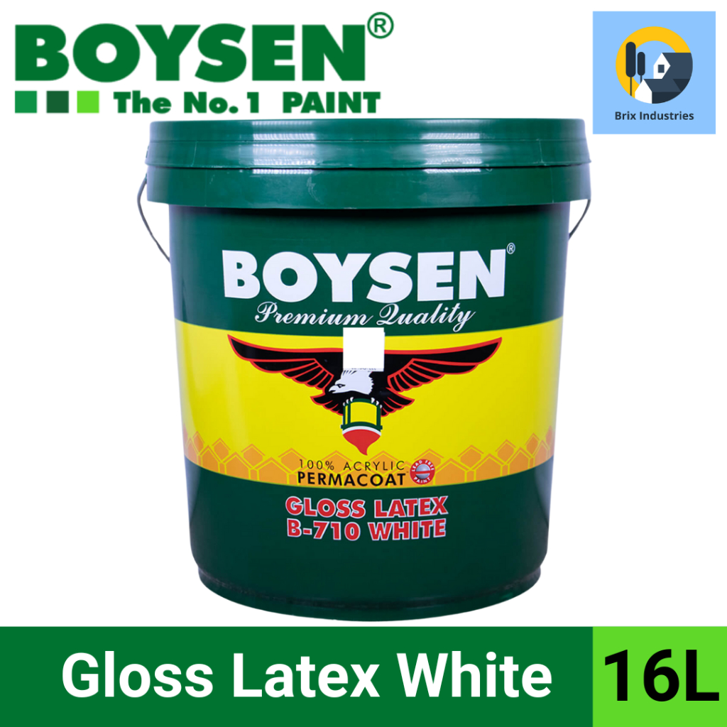 Boysen Permacoat Flat, Semi-Gloss, Gloss Latex White 16 Liters (Pail ...