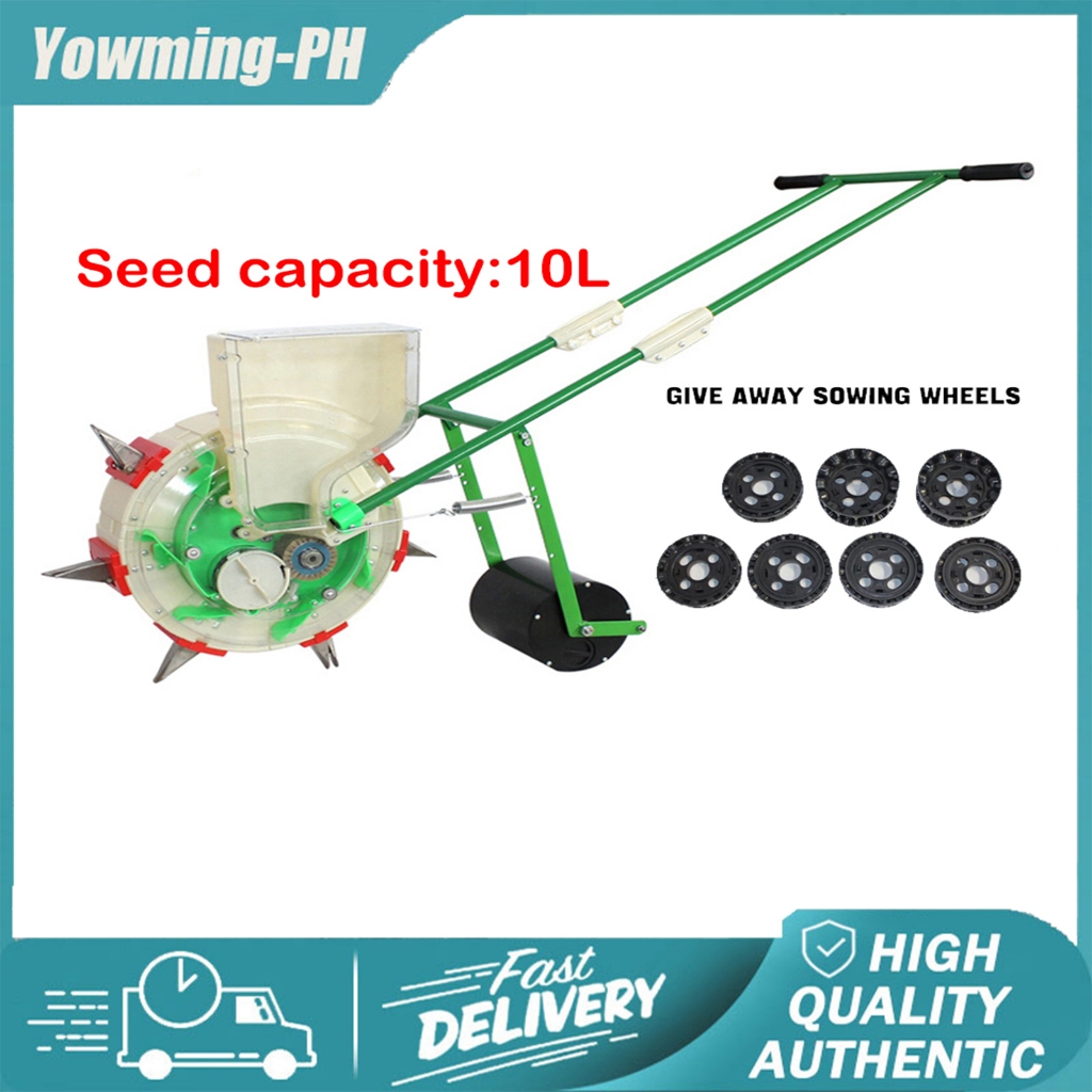 7 Beaks Hand Push Seeder Corn Planter Heavy Duty Agricultural Vegetable ...