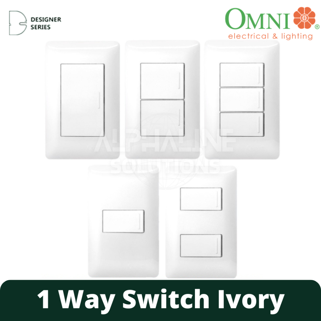 Omni Designer Series 1 Way and 3 Way Ivory Switches 16A | Shopee ...