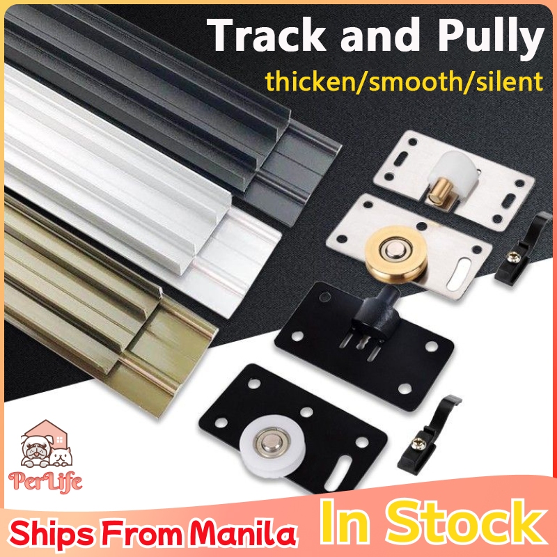 Wardrobe Cabinet Sliding Door Roller Set Pulley Caster And Track 1m ...
