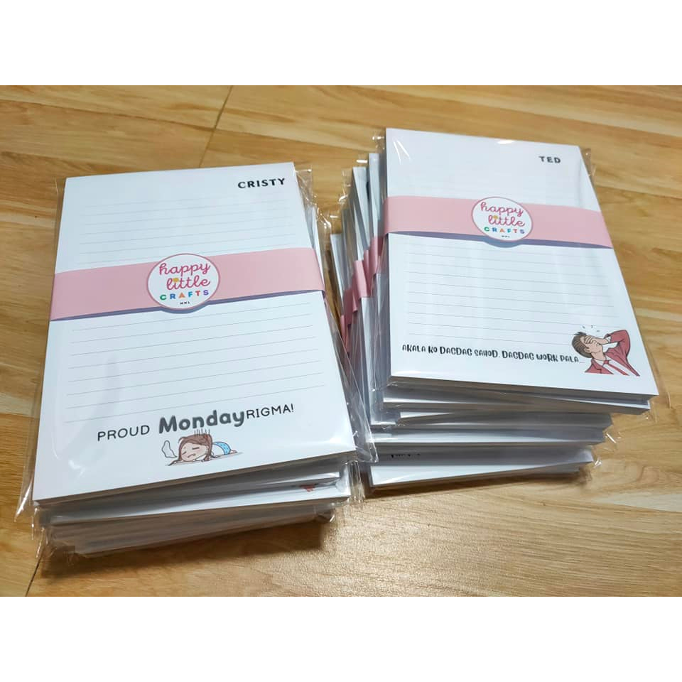 PERSONALIZED Witty and Witty 2 Notepads (A6 Size) | Shopee Philippines