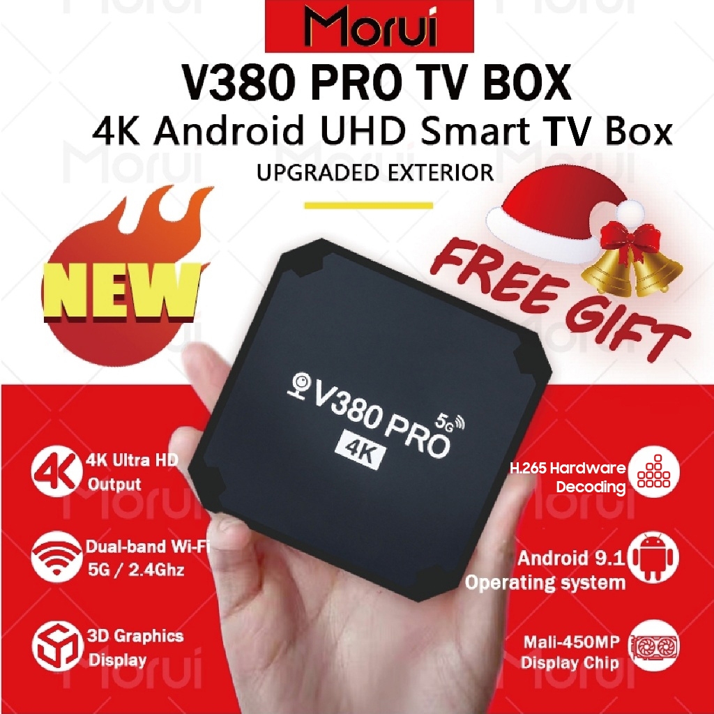 V380PRO Smart TV BOX 4K HD TV Box 8+128GB 2.4G WiFi TV Box | Shopee ...
