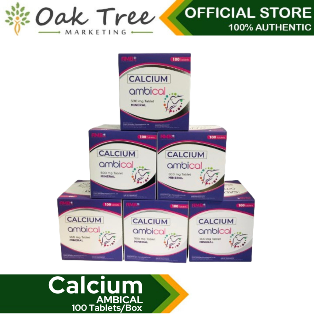 Calcium 500mg Tablet - Ambical 100 Tablets/Box | Shopee Philippines