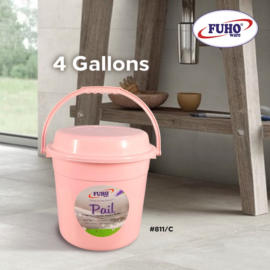 1 pc FUHO 16L Timba/ Pail with Cover for Bathroom Laundry #811 | Shopee ...