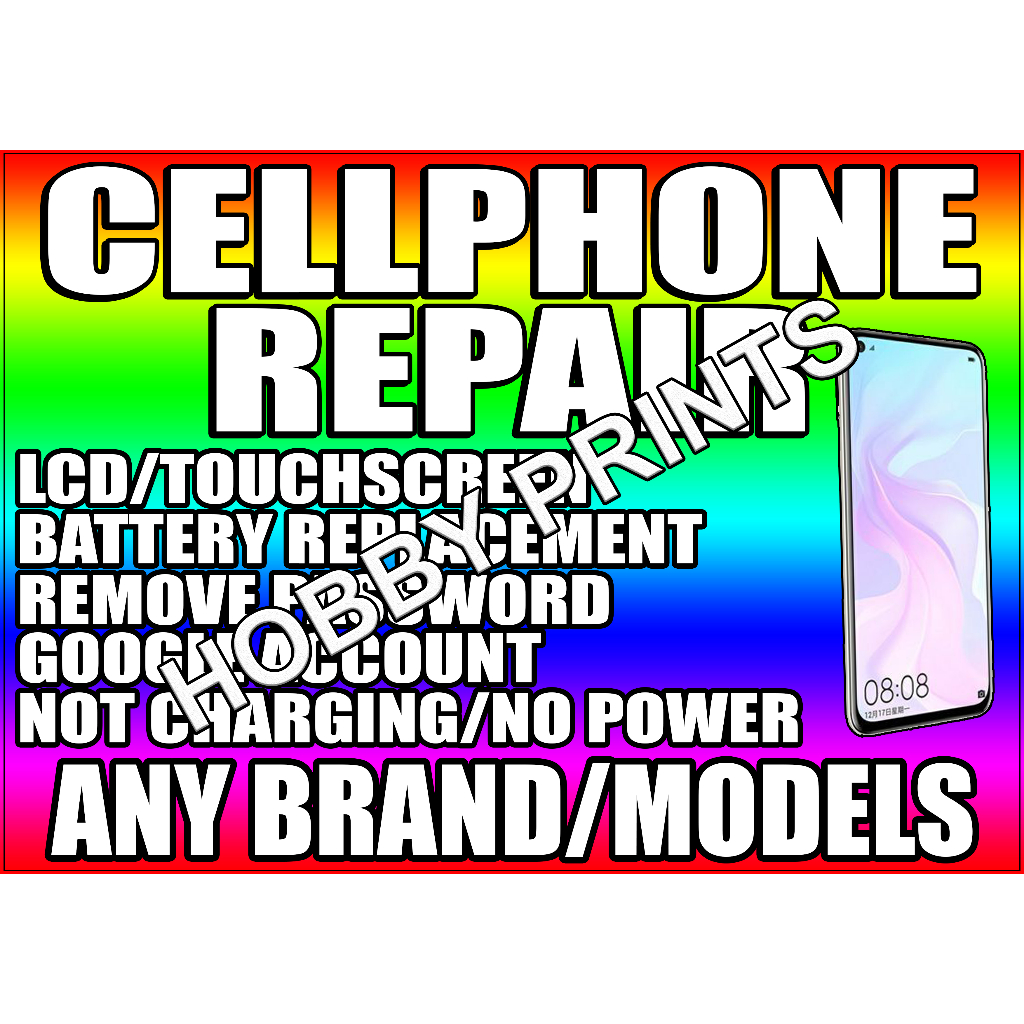 Cellphone Repair Computer Laptop Repair Signage Laminated Signage ...