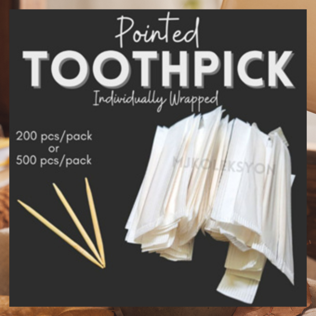 Bamboo Toothpick Individually Wrapped 200pcs | Shopee Philippines