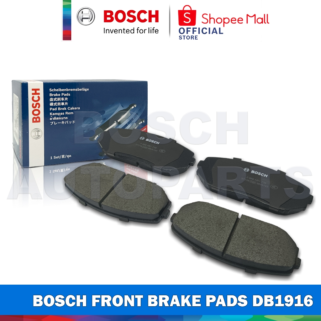 Bosch Front Brake Pads BP1738 (DB1916) For Mitsubishi Montero Sport 2.4 ...
