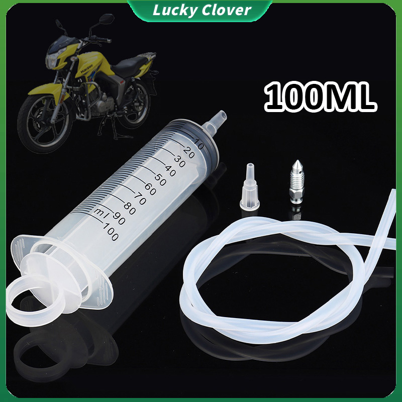 100ml Universal Motorcycle Brake Bleed Kit Caliper Gas Bleeder Syringe ...