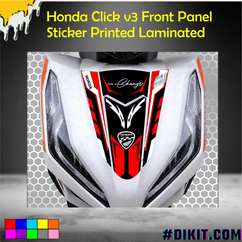Honda Click v3 Front Panel Sticker Printed Laminated | Shopee Philippines