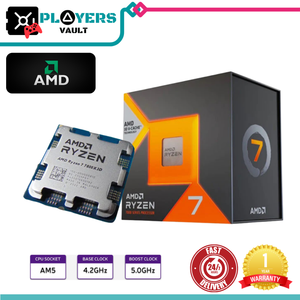 AMD Ryzen 7 7800X3D Gaming Processor 8-Core, 16-Thread Desktop Processor | Shopee Philippines