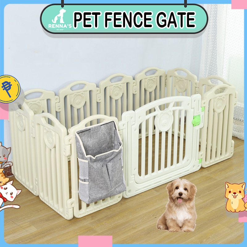 Renna's Pet Fence Gate With Door Dog Fence For Dog Cage Safety Gate ...