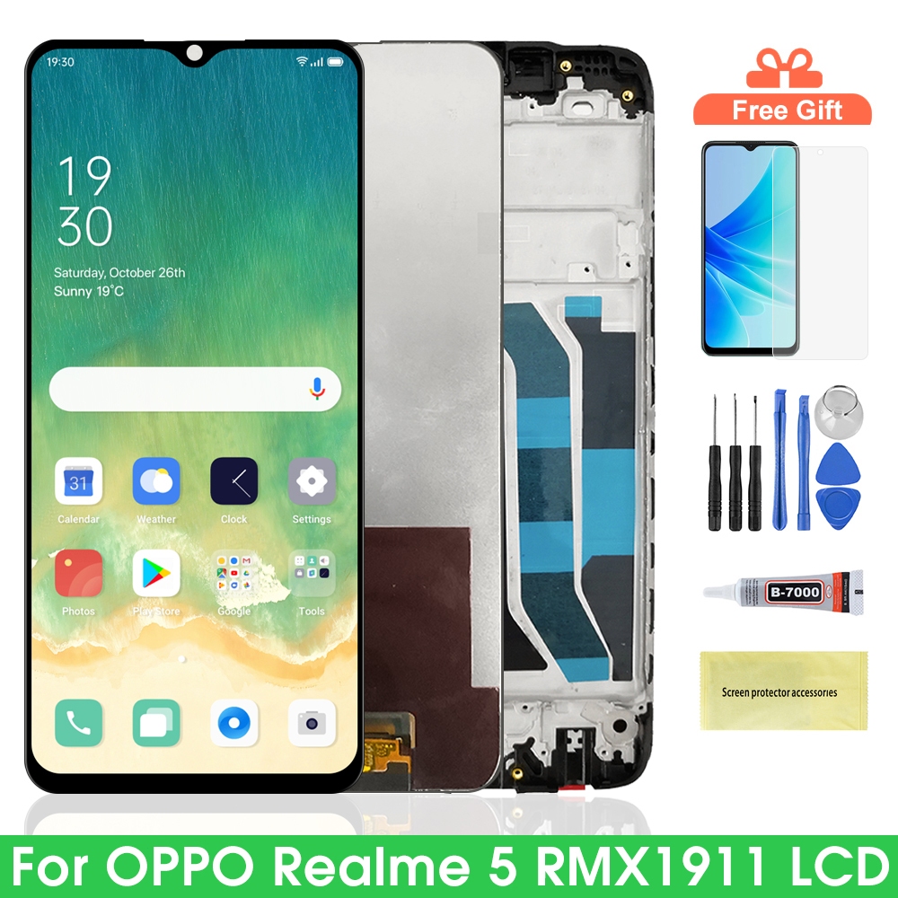 Screen LCD with Frame For OPPO Realme 5 Pro/Realme 5 5i 5S 6i LCD ...