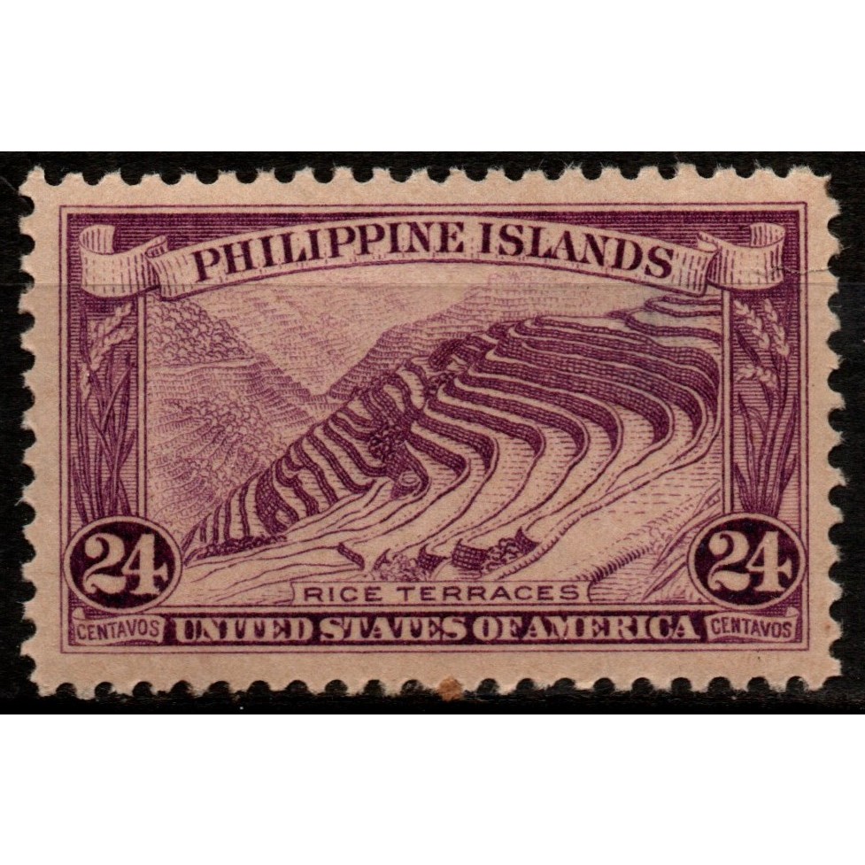 1932 Philippines Postage Stamp 24c Deep Violet Rice Terraces Vintage ...