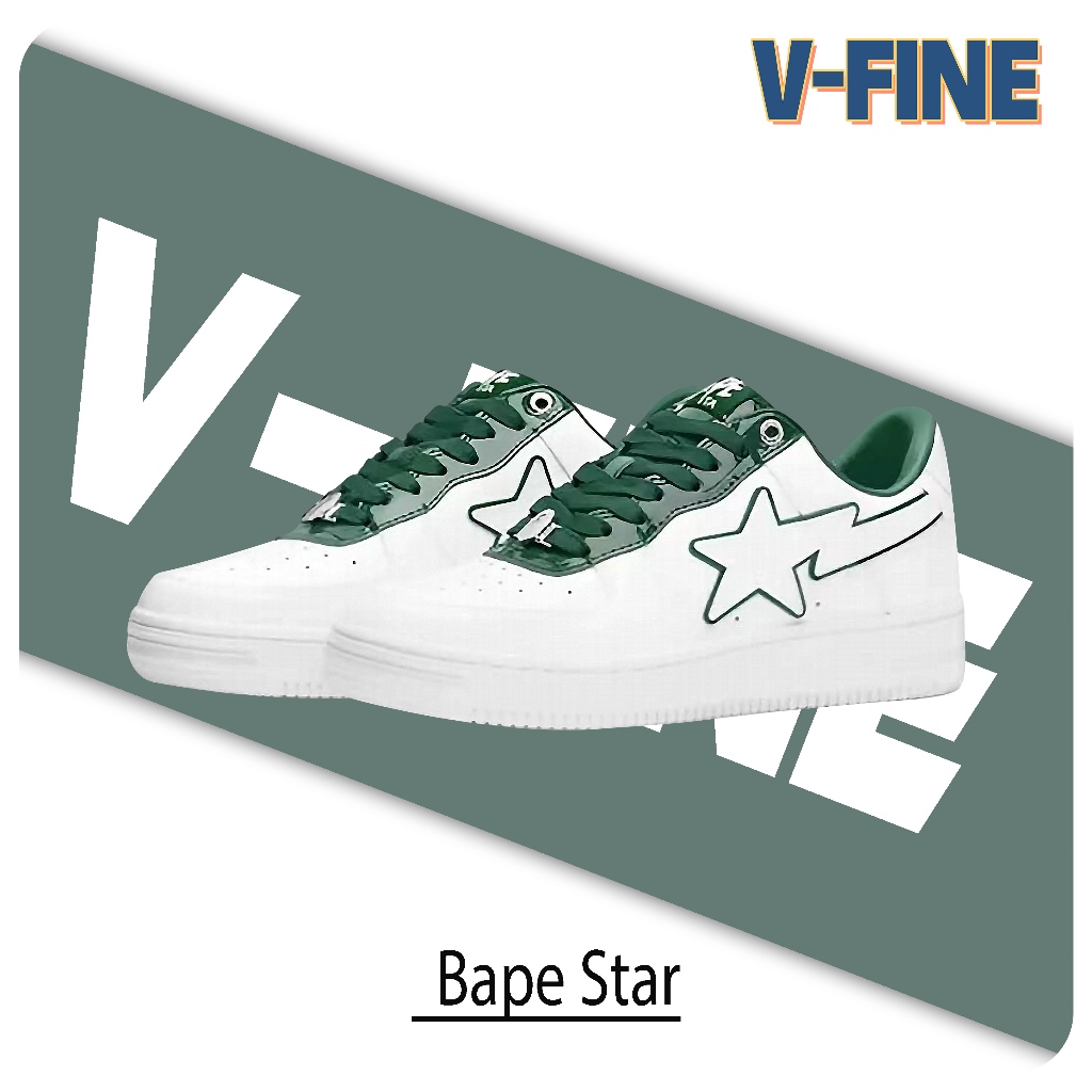 Bape Star Ape-Man Head Low Cut Patent Leather Sneakers Skateboard Shoes ...