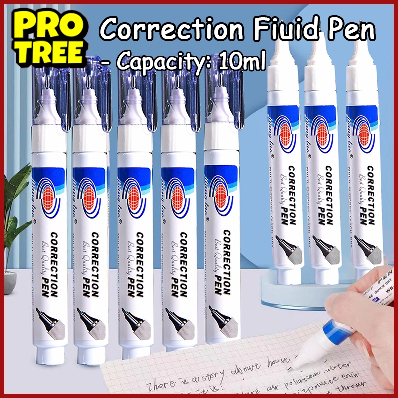 1pc correction pen school supplies Pen type portable correction fluid quick drying correction ...