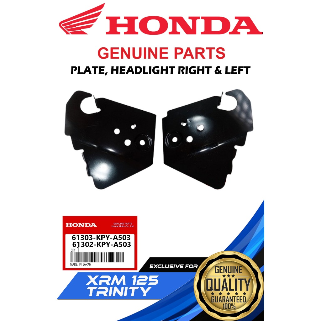 GENUINE PLATE, HEADLIGHT RIGHT & LEFT SET FOR XRM 125 TRINITY ( 61302 ...