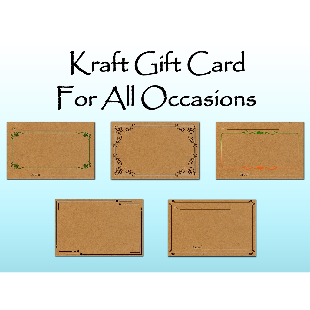 Kraft Paper Gift Cards/Tags, All Occassions Cards, Gift Tags, Gift ...