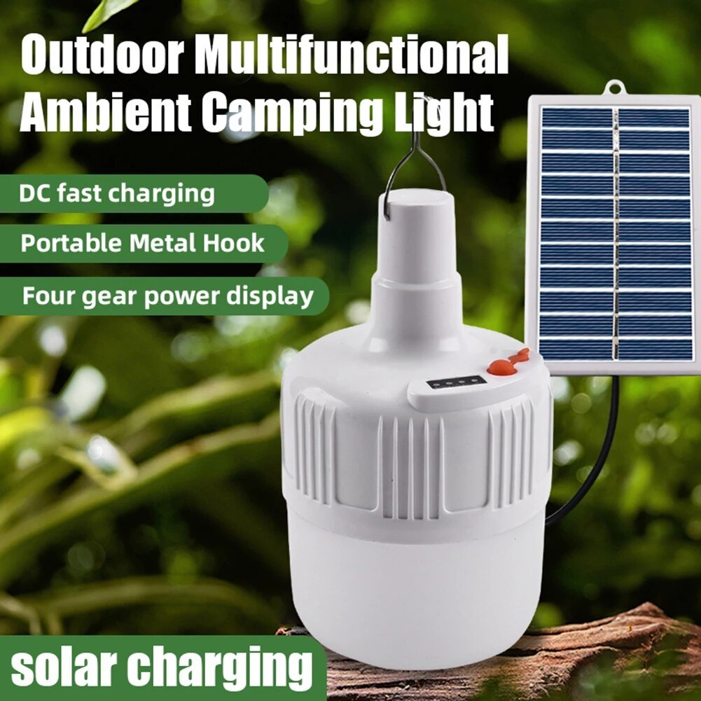 2215 Solar Panel LED Pendant Light, IP65 Waterproof, Camp Tent Outdoor ...