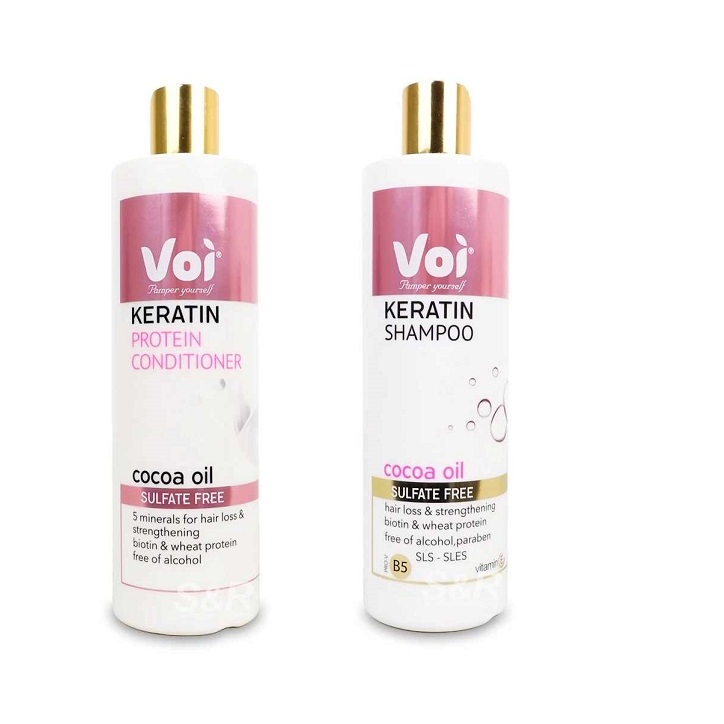 Voi Keratin Shampoo & Conditioner Cocoa Oil 400mL | Shopee Philippines