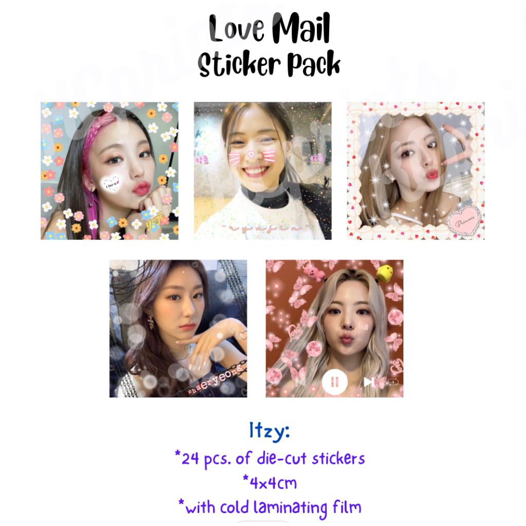 Kpop Love Mail Stickers Ive 24 pcs. Glossy Girl Group Deco Trading ...