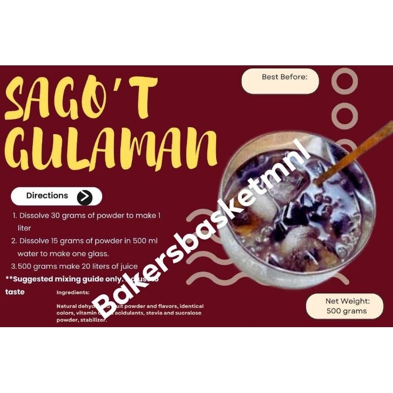 Sago’t Gulaman Complete Food Service Pack 1kg no sugar needed | Shopee ...
