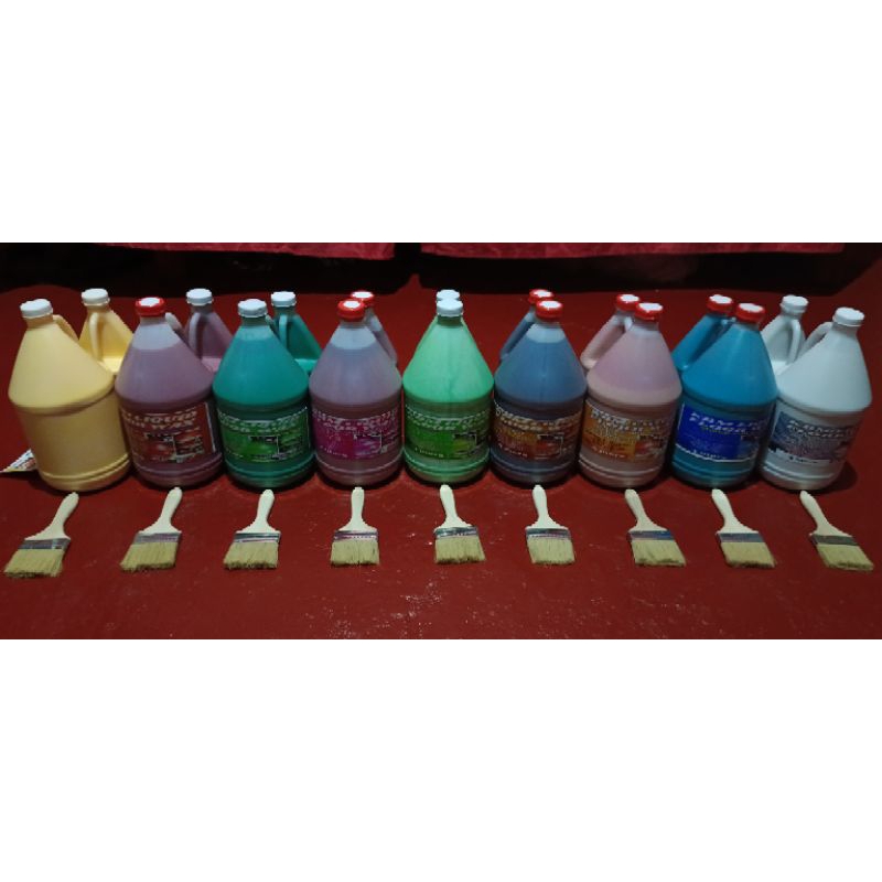KBM liquid floorwax 1gallon and half gallon with brush | Shopee Philippines
