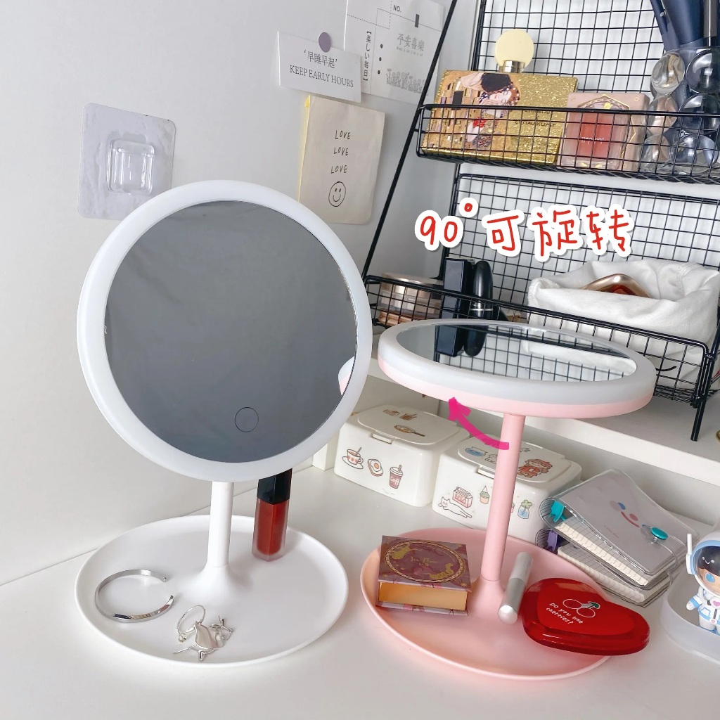 Vanity Mirror Rechargeable Led Light Touch Sensor Beauty Make Up Mirror ...