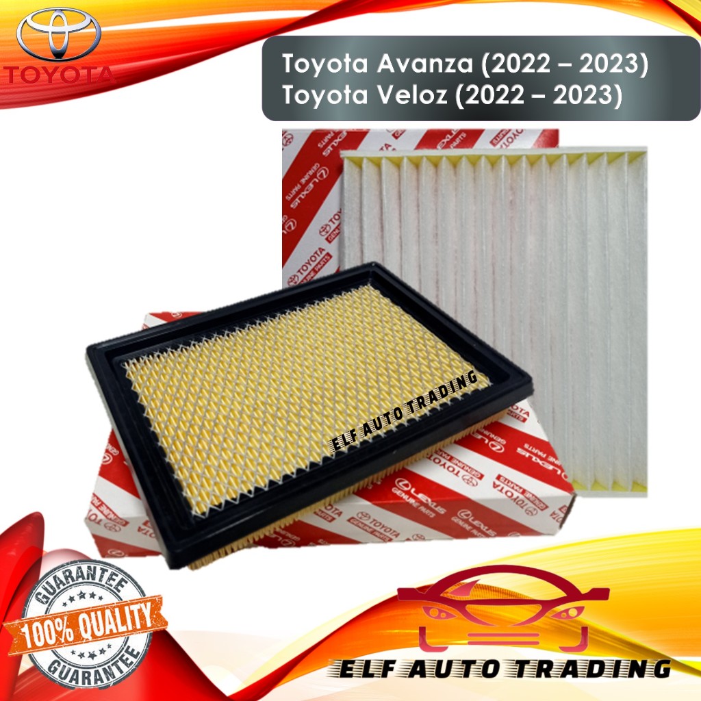 Combo Engine Air Filter and Cabin Filter for Toyota Veloz (2022 - 2023 ...