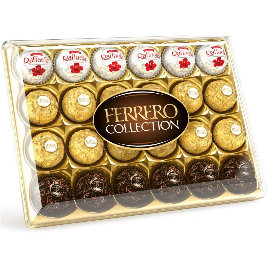 Ferrero Collection Rocher Raffaello Rondnoir Chocolate Gift Box 24 Pack ...
