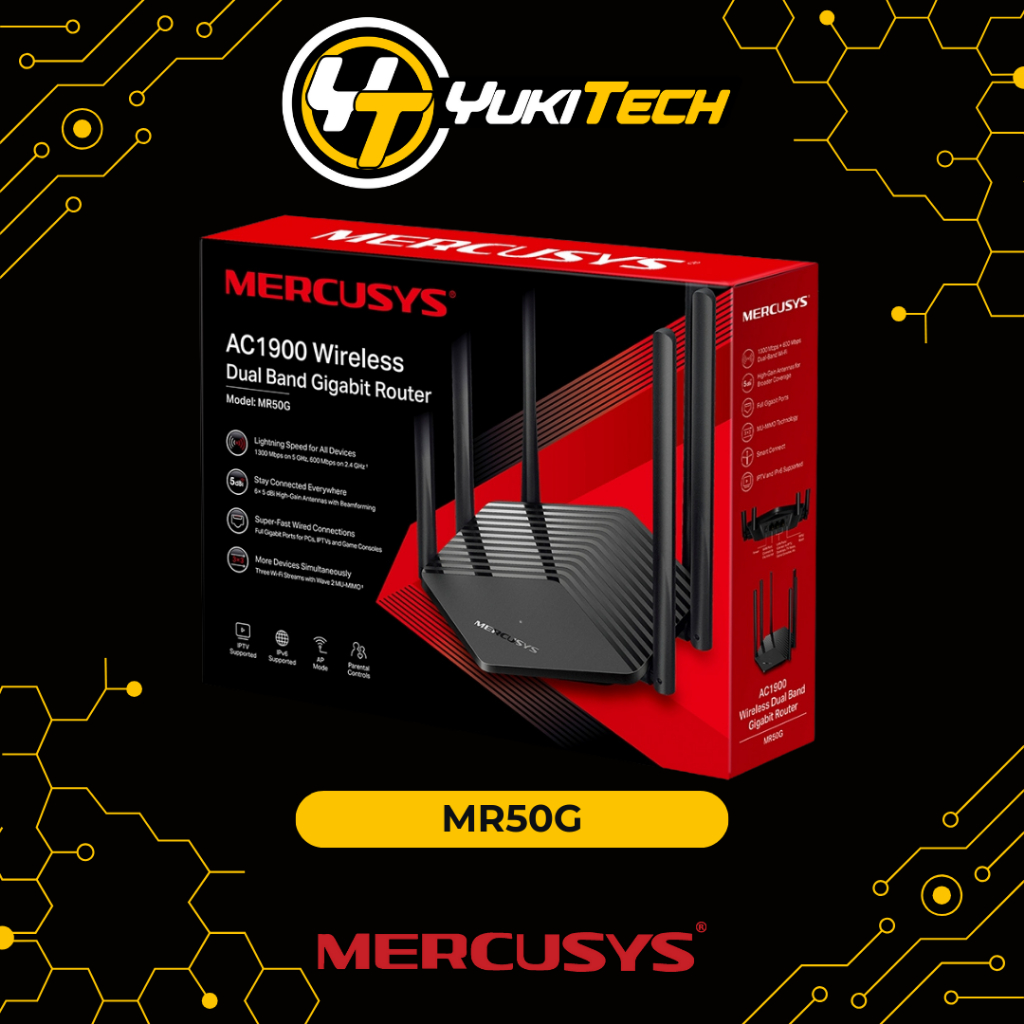 Mercusys MR50G AC1900 Dual-Band Wi-Fi Gigabit Router | Shopee Philippines