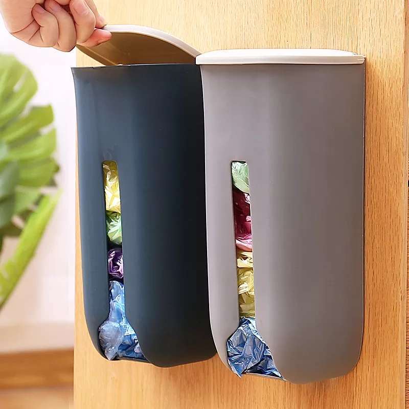 Home Garbage Bag Box Kitchen Organizer Bathroom Wall Mounted Storage ...