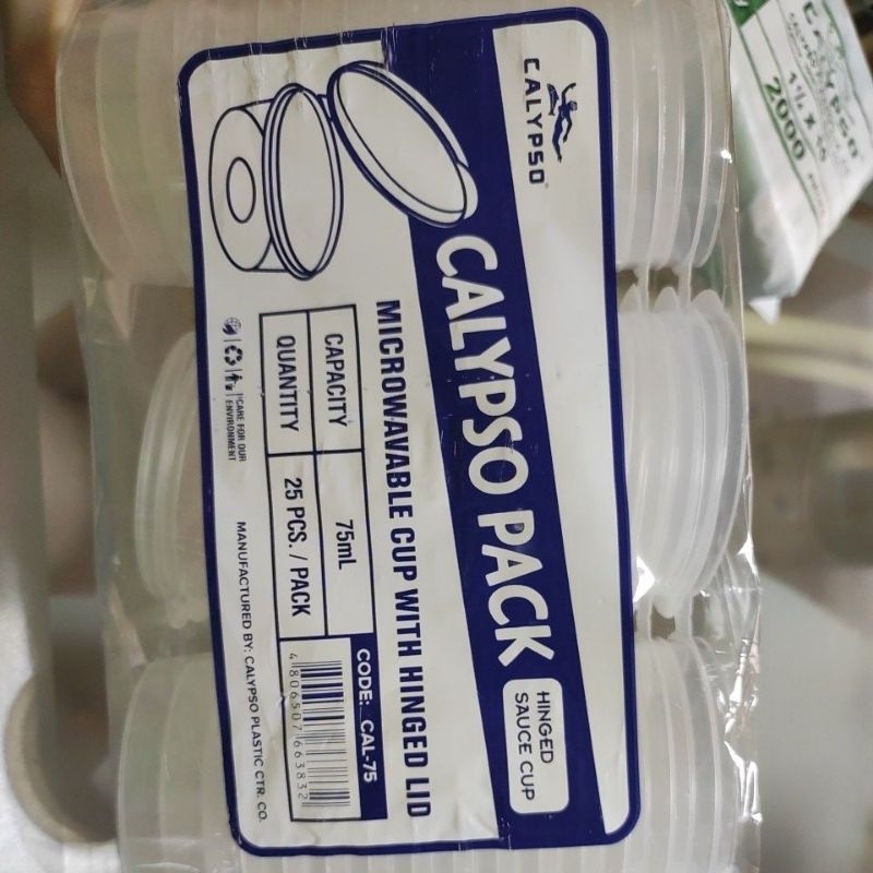 Hinged Cup 75mL 25 pcs Calypso 6 cm x 2.6 cm | Shopee Philippines
