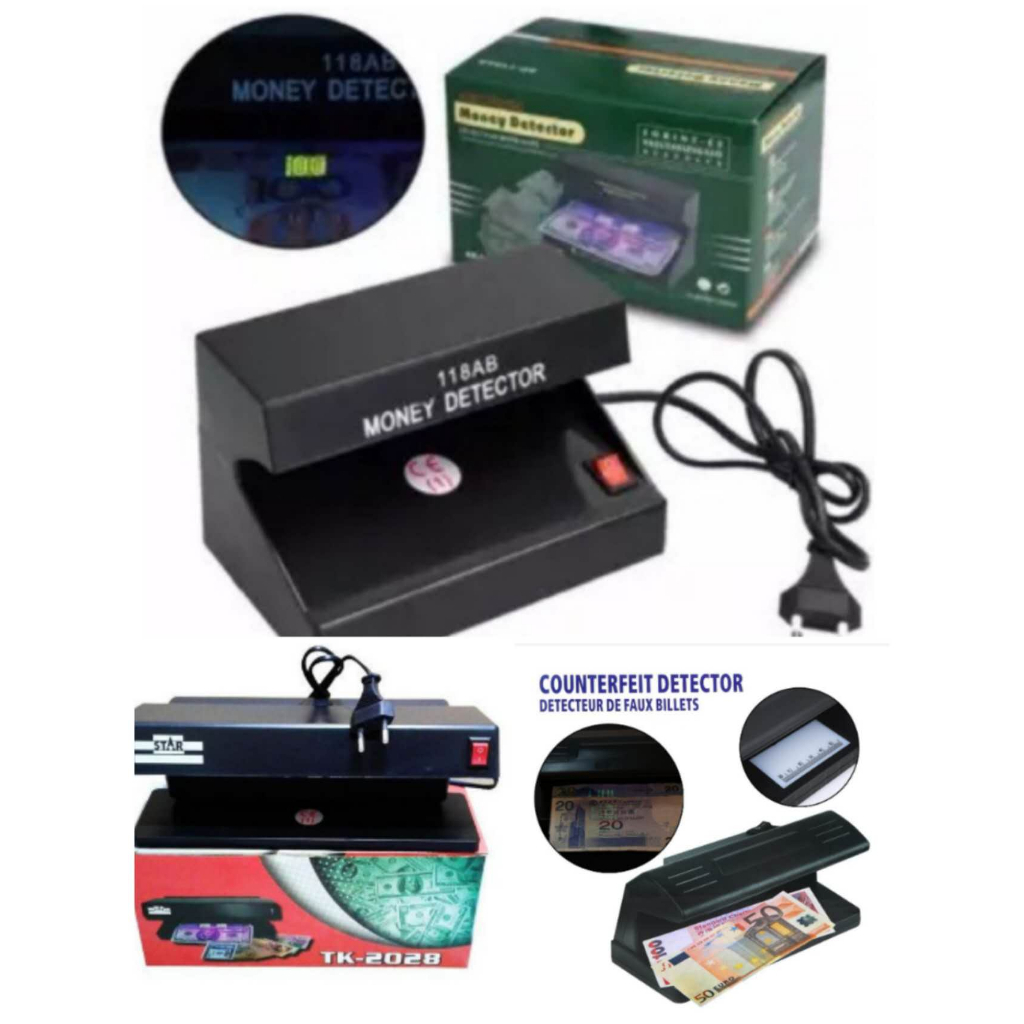 Electronic UV Light Money Detector Bill Currency Checker | Shopee ...