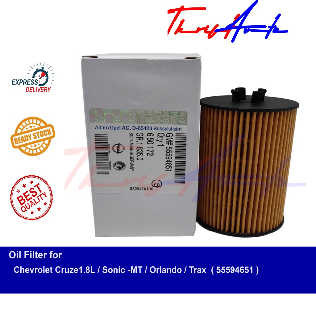 Oil Filter for Chevrolet Cruze 1.8L / Chevrolet Sonic-MT / Chevrolet ...