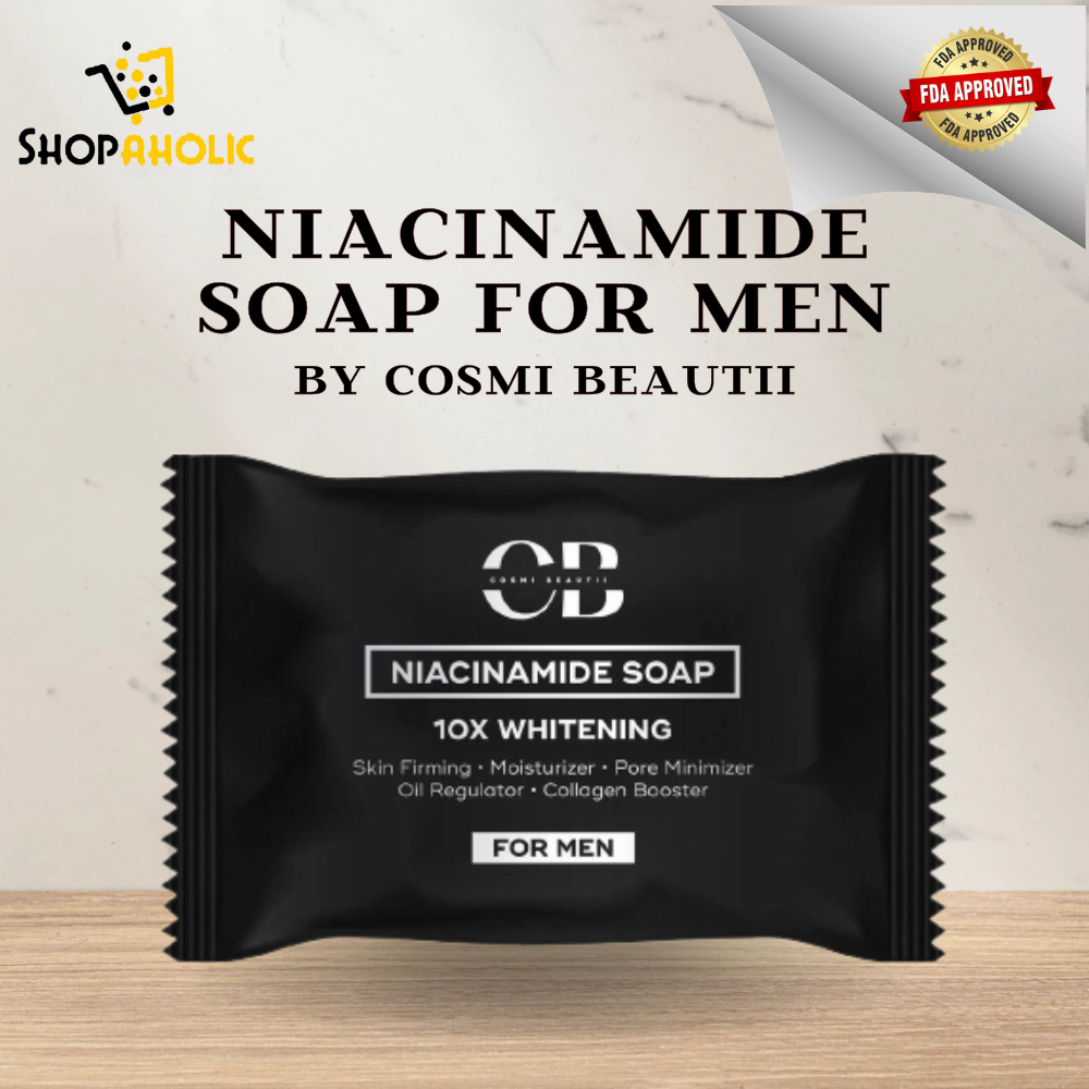 CB NEW PACKAGING NIACINAMIDE SOAP FOR MEN WHITEN YOUR SKIN 10X PREVENT ...