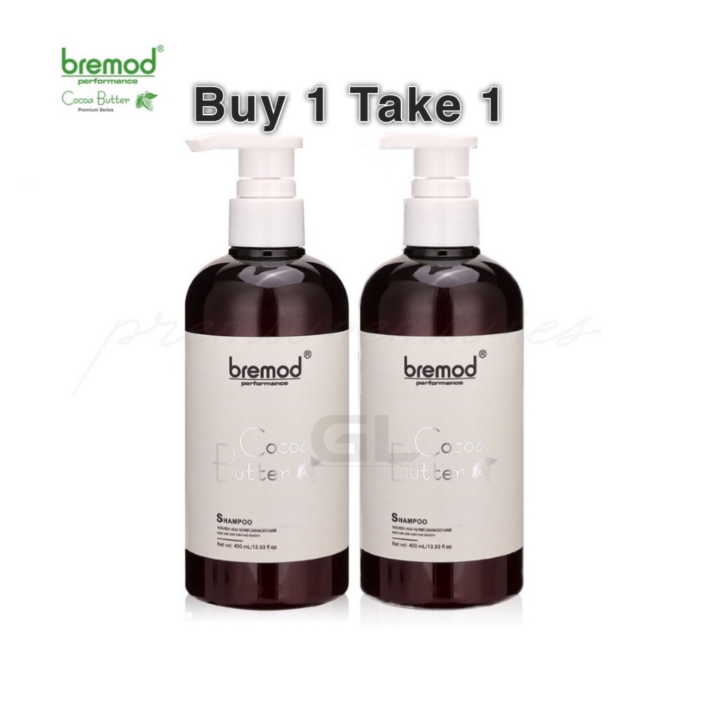 (2 BOTTLES) ANTI FRIZZY HAIR Bremod Premium Cocoa Butter Shampoo ...