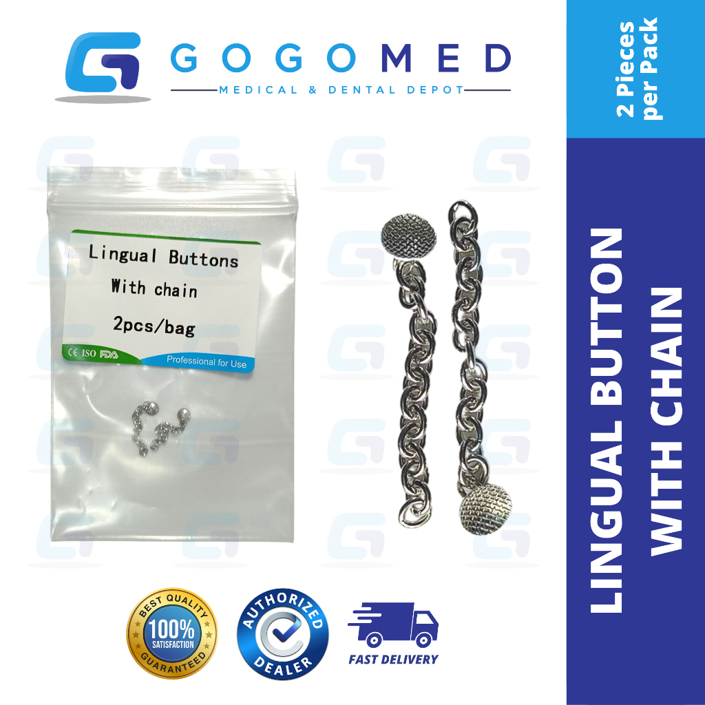 Lingual Button with Chain 2 Pieces per Pack | Shopee Philippines