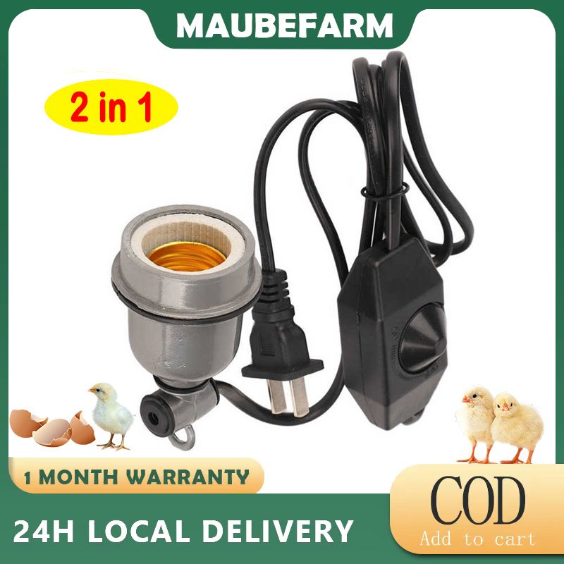 E27 Ceramic Heat Lamp Holder Heating Light Socket for Poultry Piglet ...
